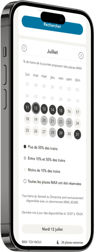 MAX JEUNE, Abonnement train pour les 16-27 ans